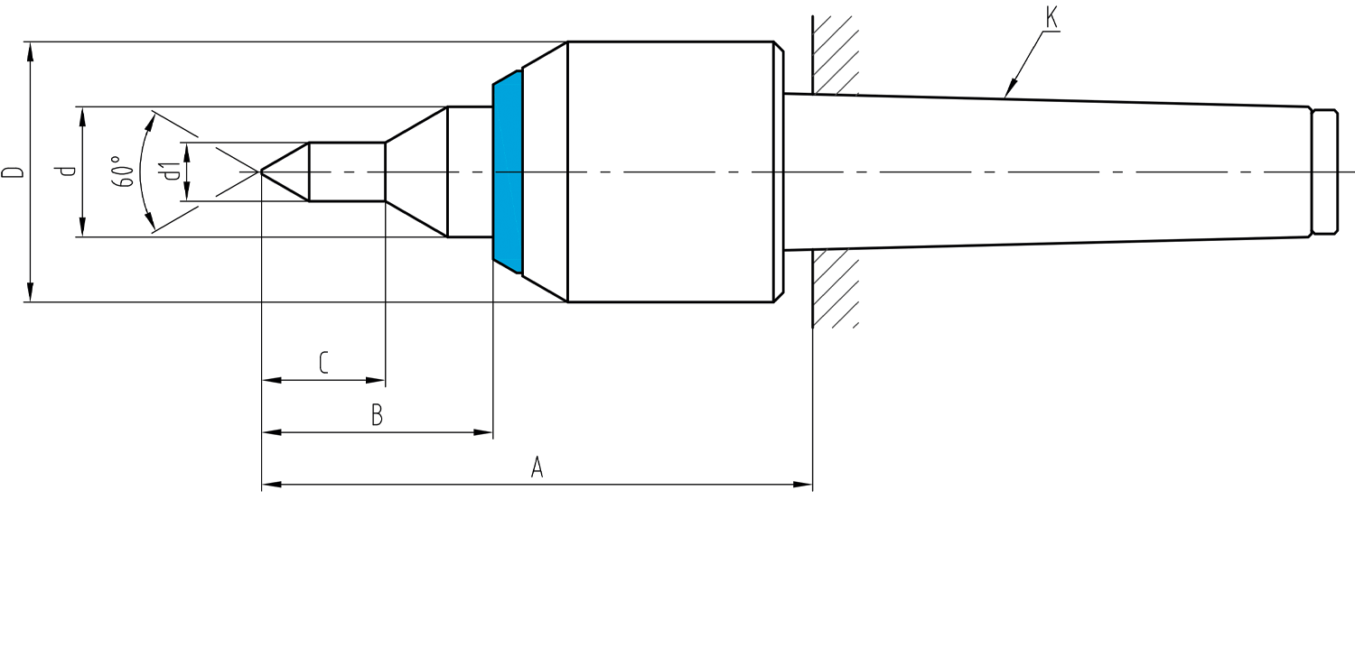 Mitlaufende Zentrierspitze Typ XLG / Typ XLGP
